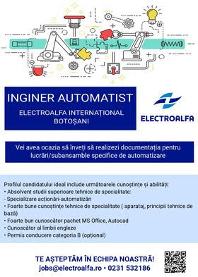 ELECTROALFA INTERNAȚIONAL BOTOȘANI – INGINER AUTOMATIST - Facultatea de ...